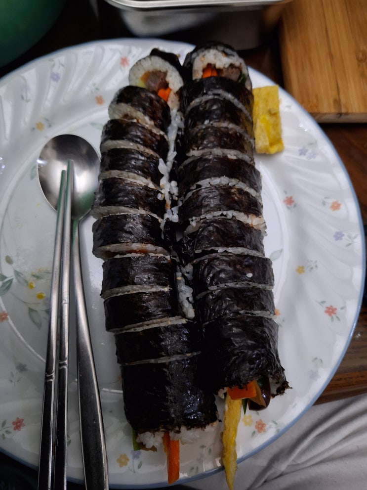 집에서 만든 김밥 : 네이버 블로그