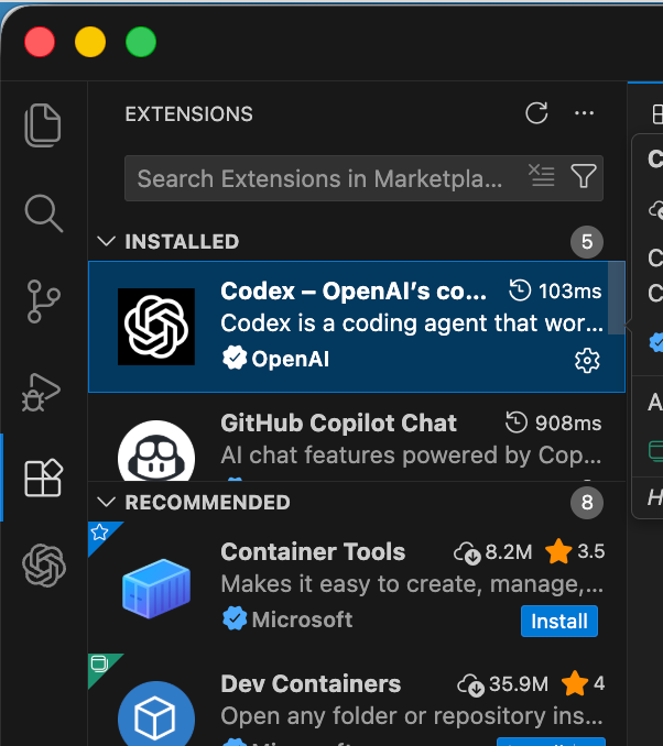 VSCode Codex 익스텐션 설치부터 macOS 완전 삭제까지 정리 : 네이버 블로그