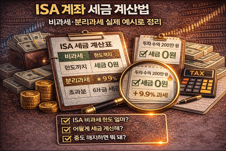 ISA 계좌 세금 계산법 비과세·분리과세 실제 예시로 정리 : 네이버 블로그