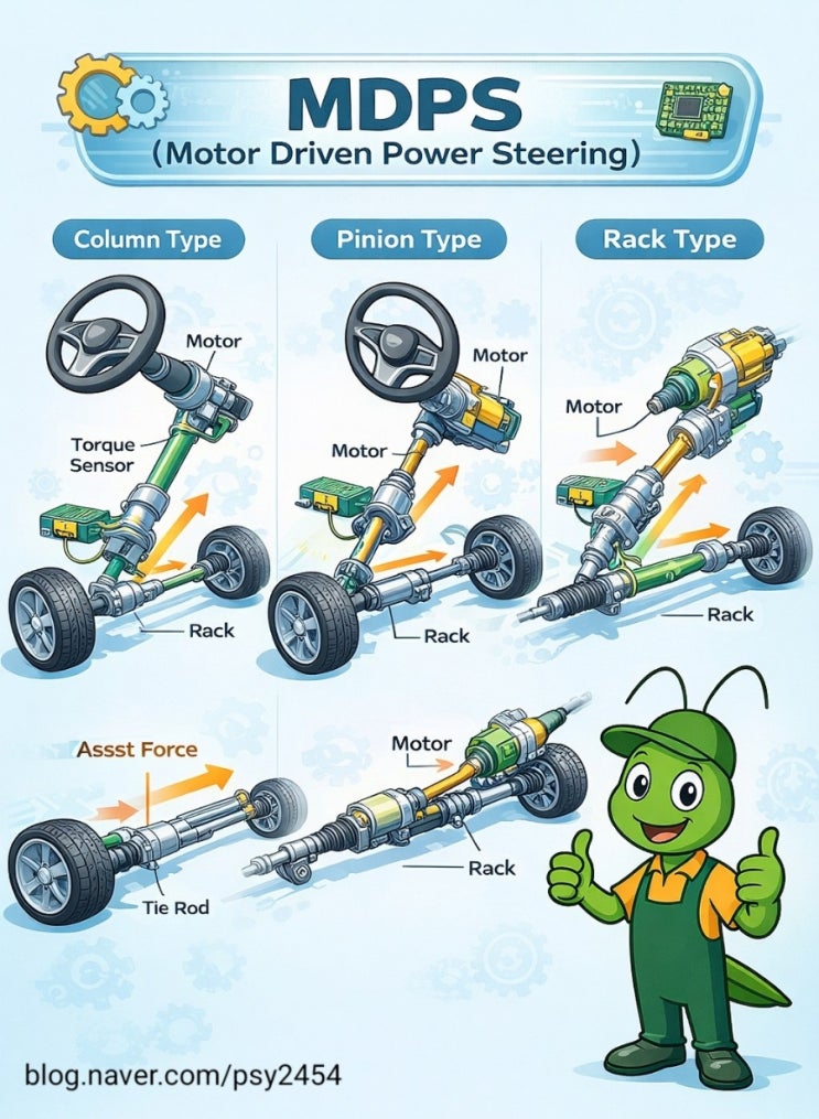 MDPS(Motor Driven Power Steering) 시스템 : 네이버 블로그