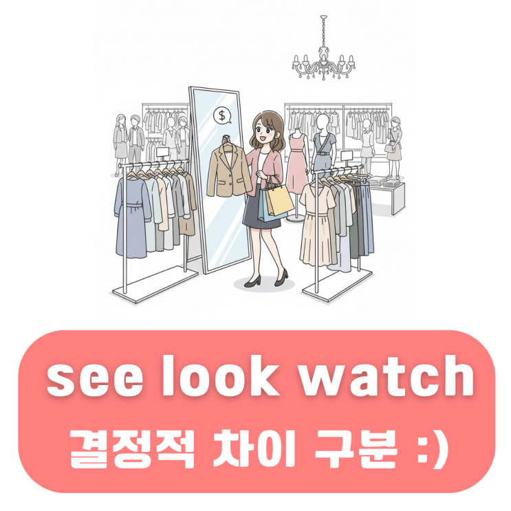 see look watch 차이 시각 동사 3가지 한 방에 이해하기 : 네이버 블로그