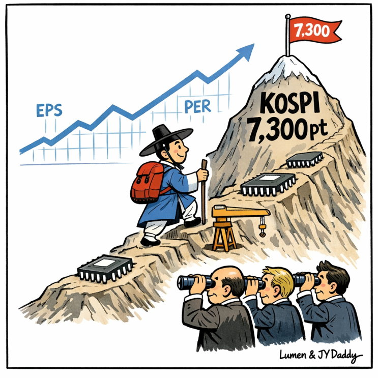 코스피 목표 7,300pt 상향 - 키움증권 : 이익 모멘텀이 이끄는 새로운 강세장 여정 : 네이버 블로그
