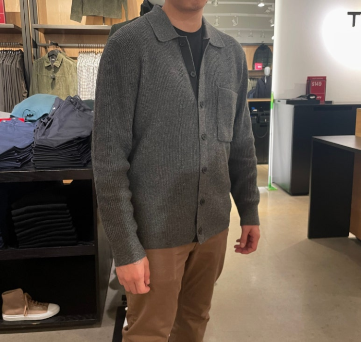 24만원!!! 띠어리 THEORY Knit Shirt Jacket in Wool-Cashmere / : 네이버 블로그