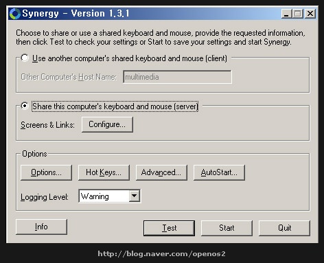 키보드 마우스 공유 Synergy (KVM) : 네이버 블로그