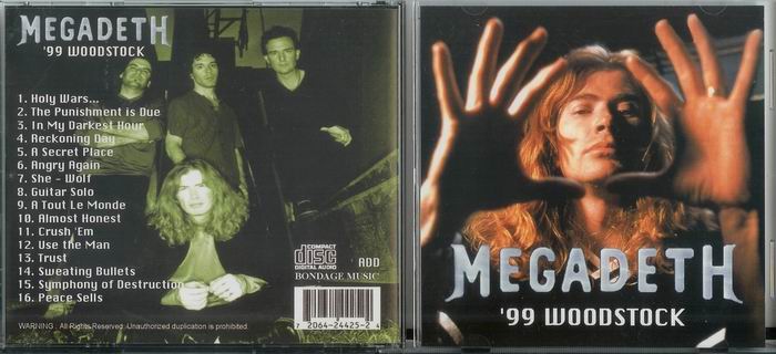 Megadeth - 99 Woodstock (Bootleg) : 네이버 블로그