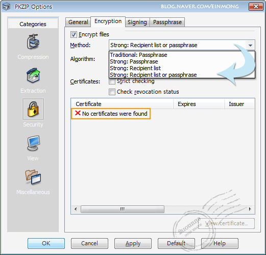 SecureZIP v11.20.0008 - No.3 개인 인증서 : 네이버 블로그