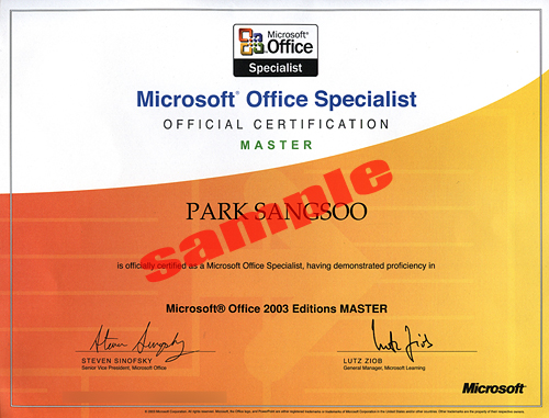 [자격증] MOS MASTER 2003 : 네이버 블로그