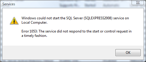 The SQL Server Network Interface library could not register the Service ...