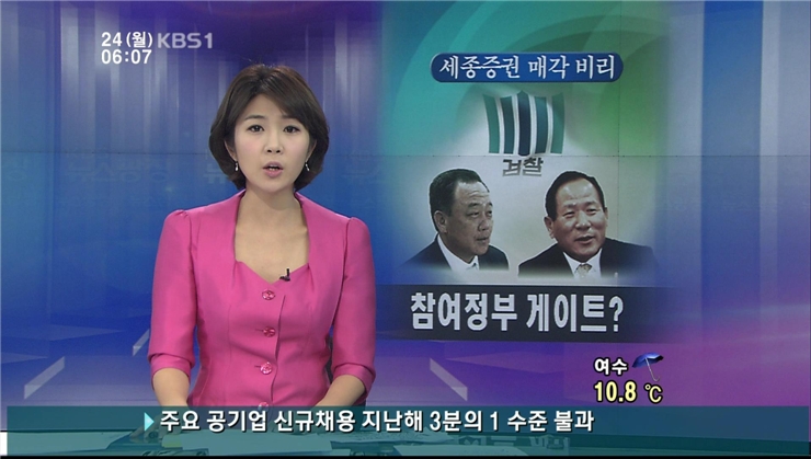 2008.11.24 KBS 뉴스광장 - 이정민 아나운서 : 네이버 블로그