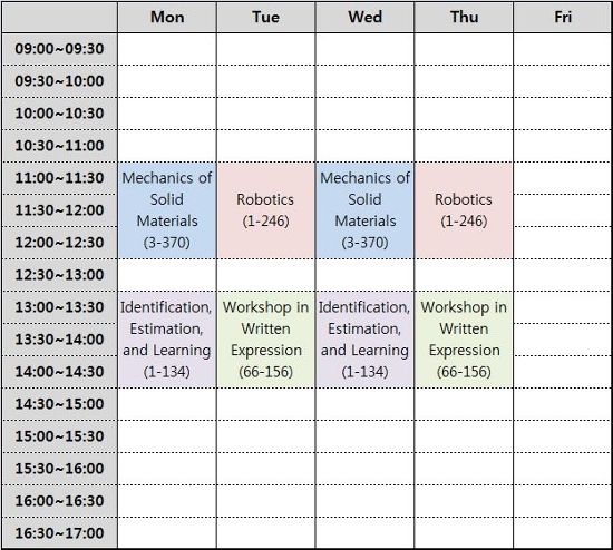 MIT 시간표 - Session II : 네이버 블로그