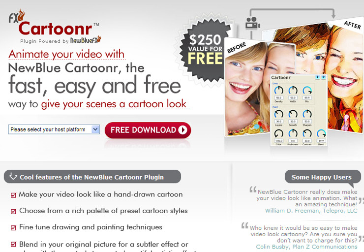 베가스 플러그인 - NewBlue cartoonr : 네이버 블로그