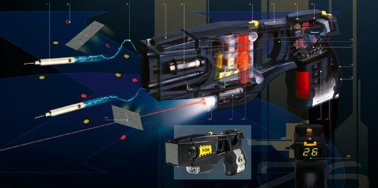 테이저(Taser)사의 새로운 전기충격기: Taser XREP(Extended Range Electronic Projectile ...