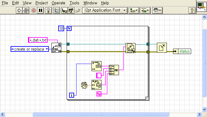 [LabVIEW-파일입출력] 파일입출력 (Open_Create_Replace File.vi 사용) : 네이버 블로그