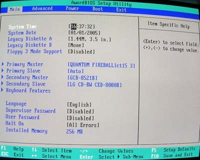 AwardBios(Modular BIOS) CD-ROM으로 부팅하기 : 네이버 블로그